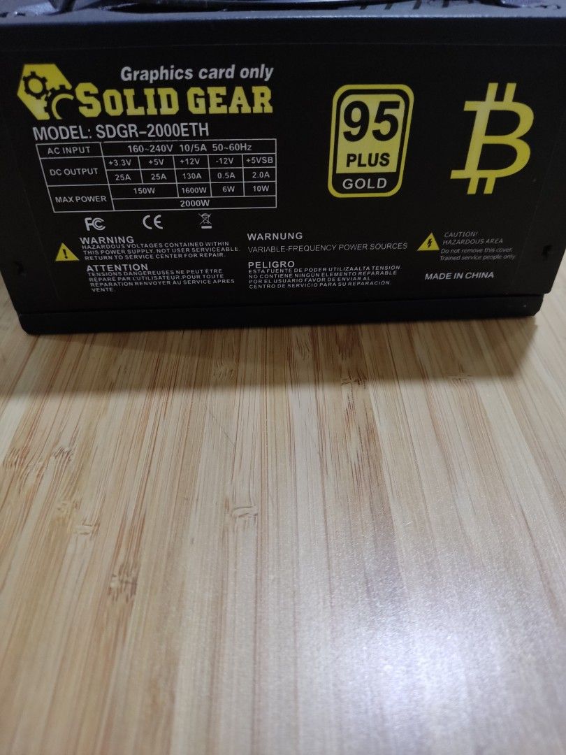 Mining power supply 2000w Solid Gear, Computers & Tech, Parts ...