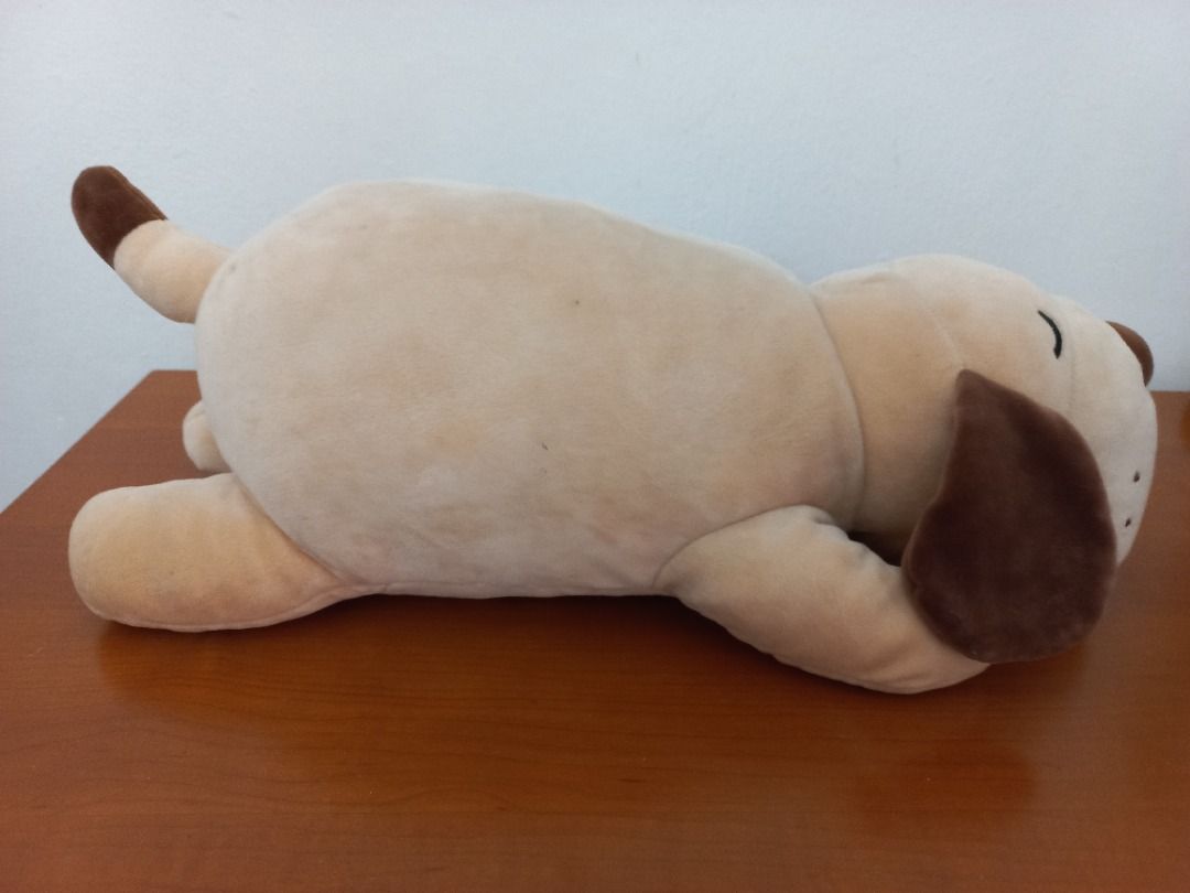 Miniso Life Lying Dog Plush Toy, Hobbies & Toys, Toys & Games on Carousell