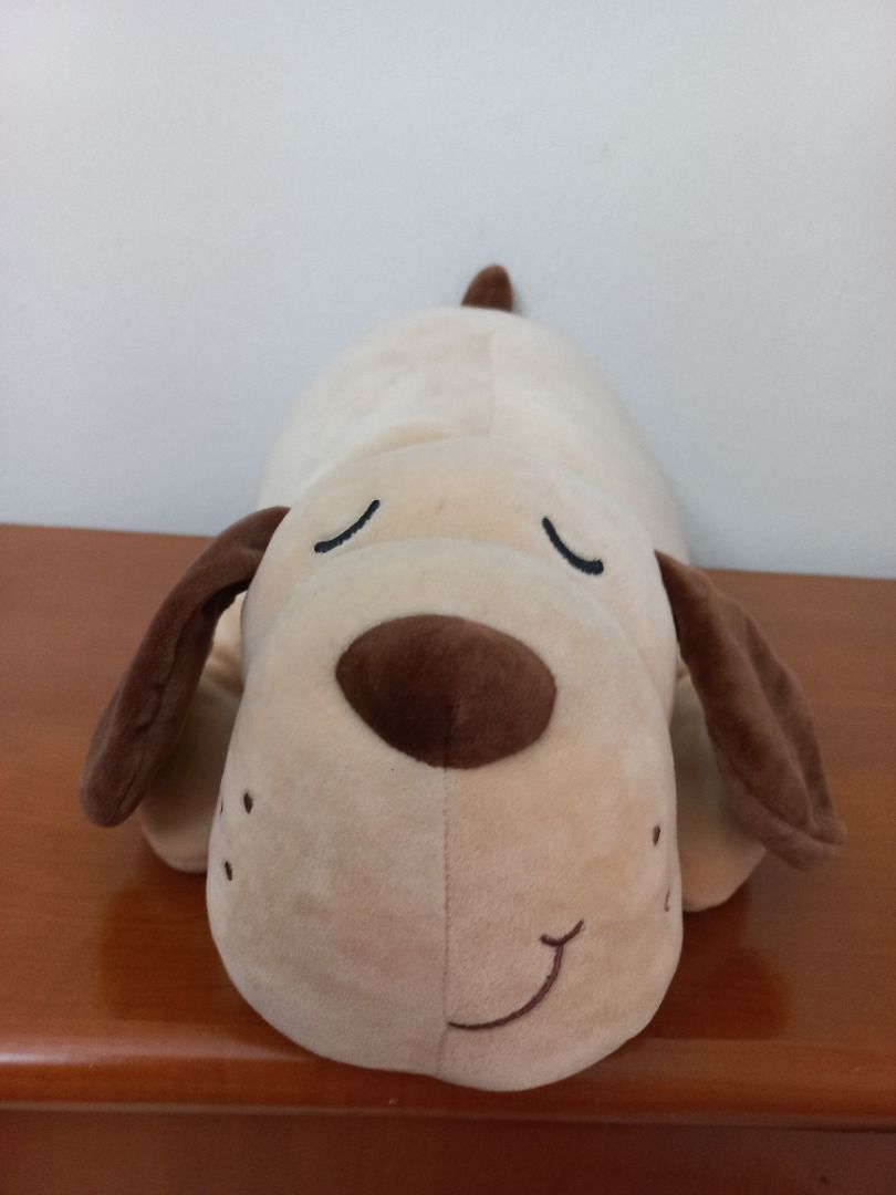 Miniso Life Lying Dog Plush Toy, Hobbies & Toys, Toys & Games on Carousell