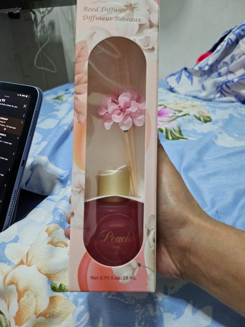 Miniso Reed Diffuser Peach 28ml, Beauty & Personal Care, Fragrance ...