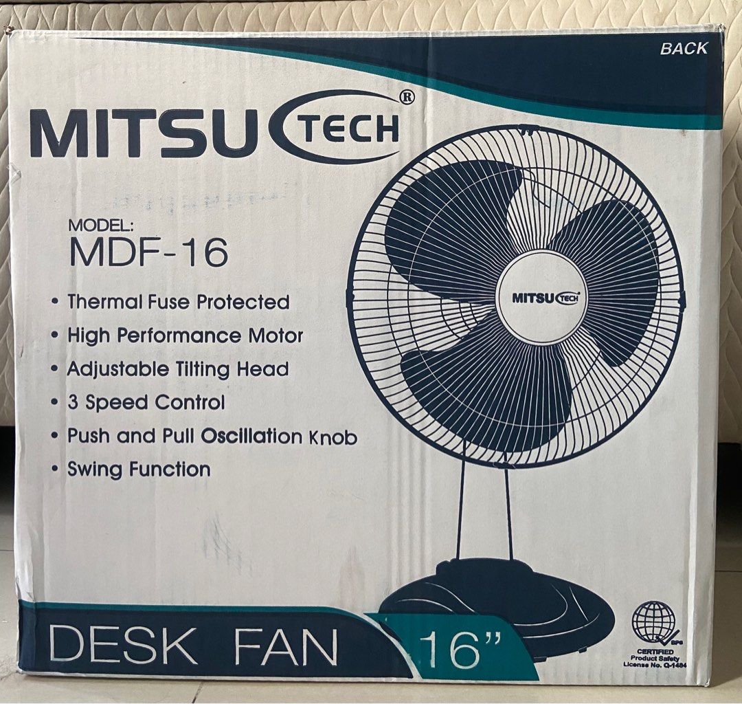MITSU TECH DESK FAN, Furniture & Home Living, Lighting & Fans, Fans on Carousell