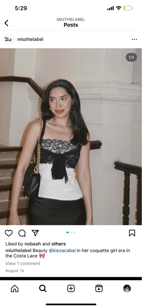 Miu The Label Costa Lace Top in White, Women's Fashion, Tops ...