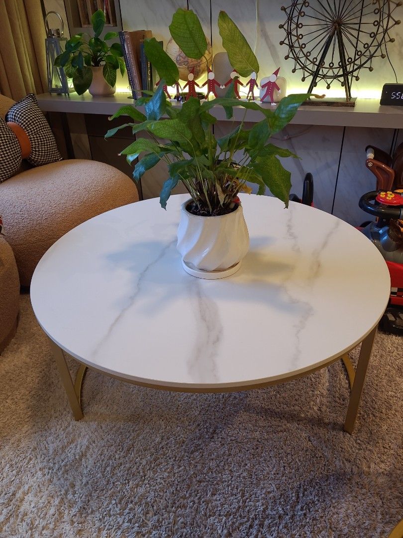 Modern Lux Marble Coffee Table Set, Furniture & Home Living, Furniture ...