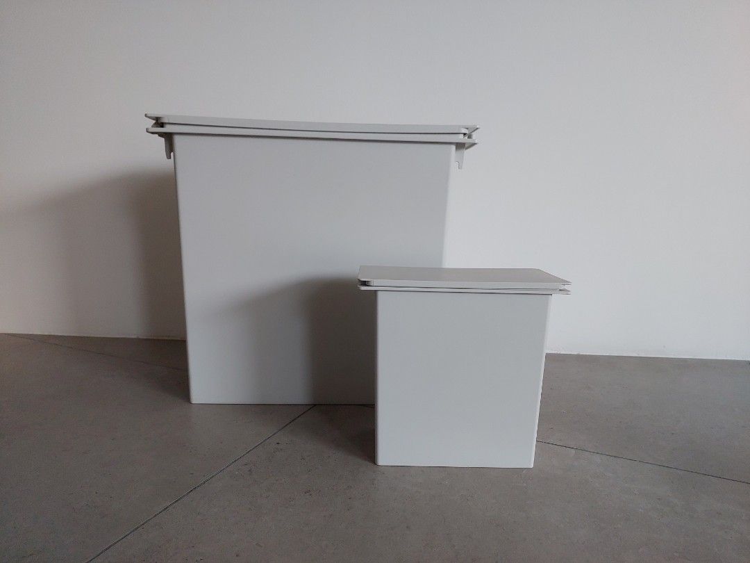 Muji Set of 2 PP Dustbins with Lids, Furniture & Home Living, Cleaning ...