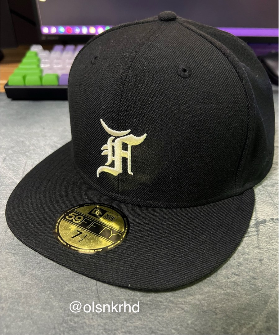 New Era Fear Of God Essential 59Fifty Cap Sz 7 1/2, Men's Fashion ...