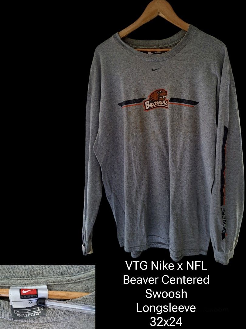 Nike x NFL Beavers Center Swoosh Longsleeve, Men's Fashion, Tops & Sets ...