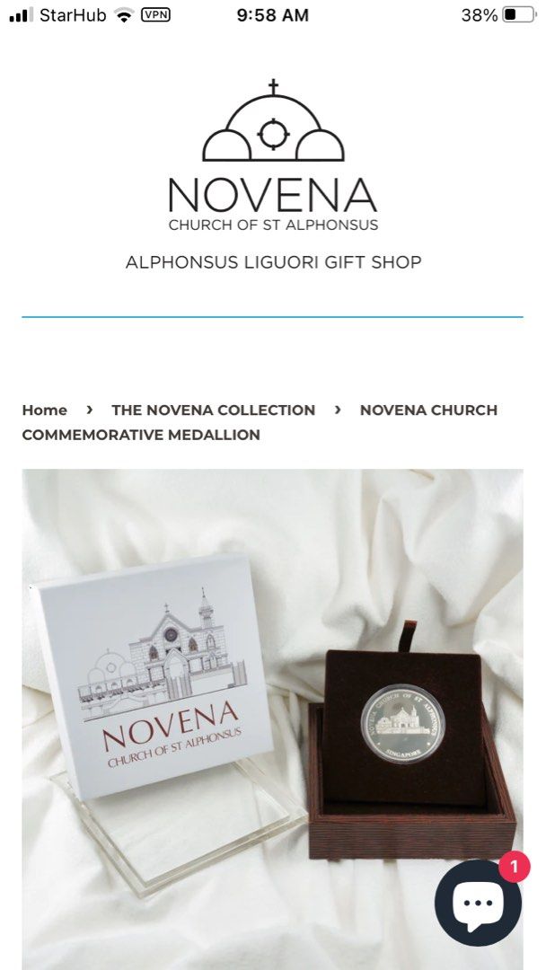 Novena church Commemorative Medallion (RTP: $125 + shipping), Hobbies ...