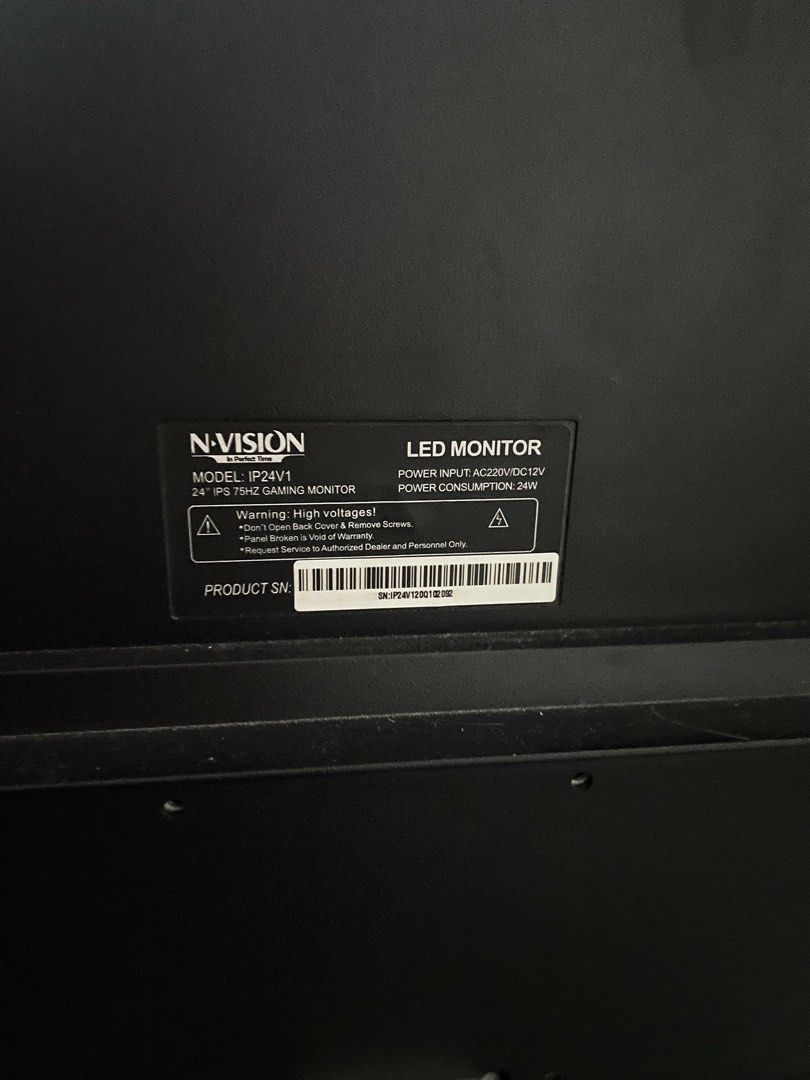 NVISION IP24V1 LED MONITOR 24”, Computers & Tech, Parts & Accessories ...