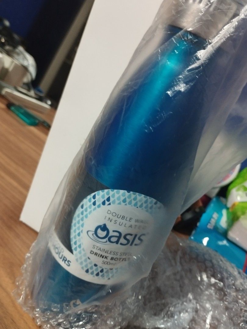 Oasis stainless steel water bottle 500ml, Furniture & Home Living ...