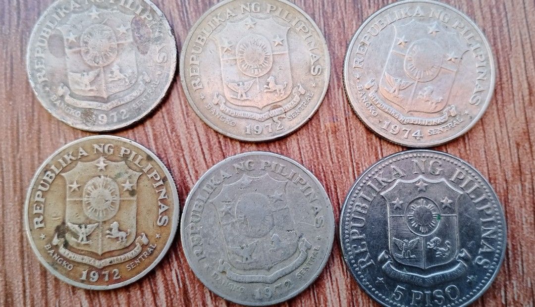 Old 1 piso coin 1972/1974 and old 5 piso 1975, Hobbies & Toys ...