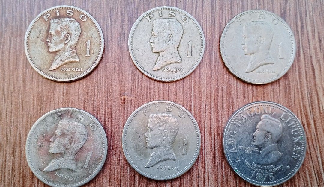 Old 1 piso coin 1972/1974 and old 5 piso 1975, Hobbies & Toys ...
