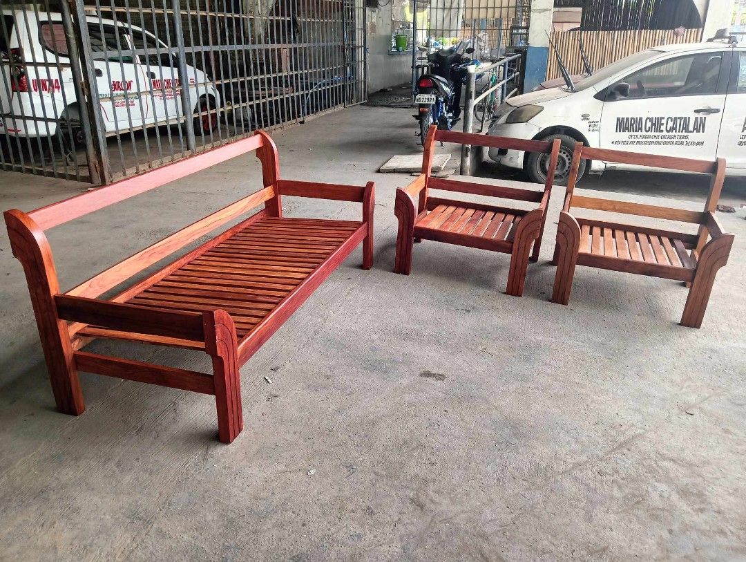 Old Sala Set, Furniture & Home Living, Furniture, Chairs on Carousell