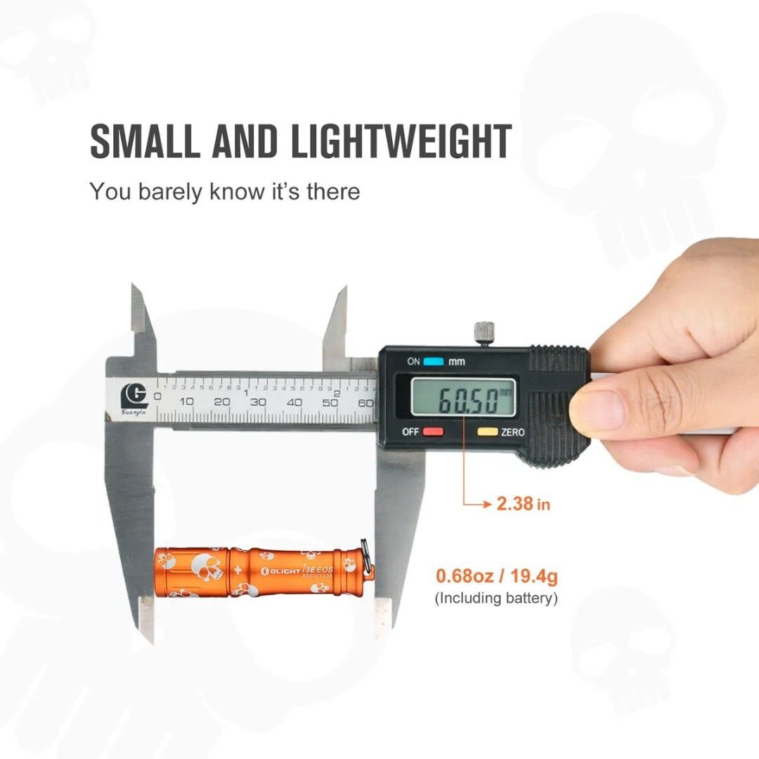 (Limited Edition) Olight i3E Orange Skull Keychain Flashlight, Sports ...