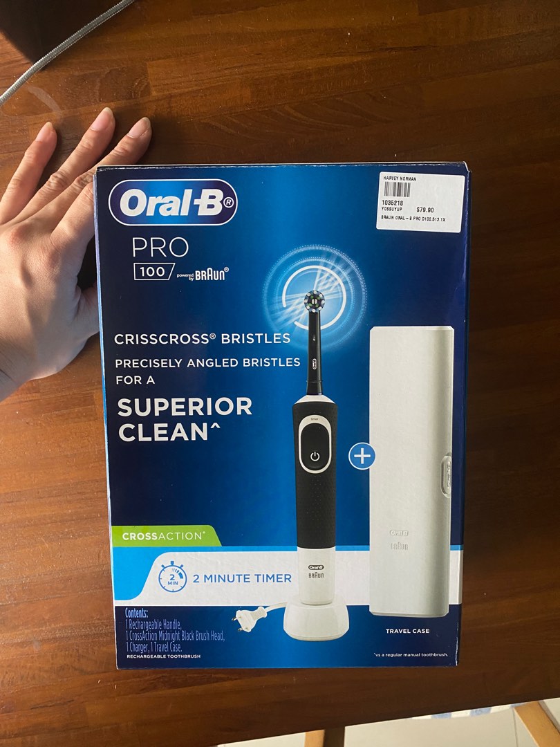 Oral B Pro 100 Electric Toothbrush with Travel Case, Beauty & Personal ...