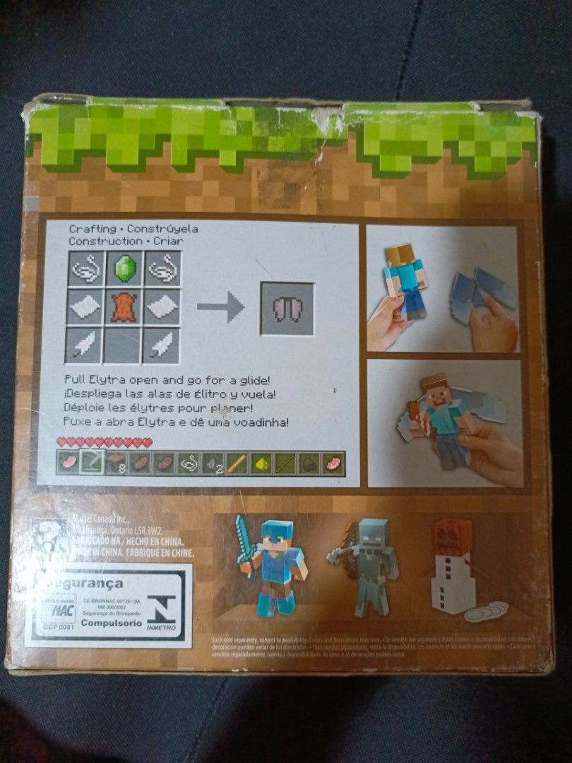 Original Minecraft survival mode Steve with elytra, Hobbies & Toys ...
