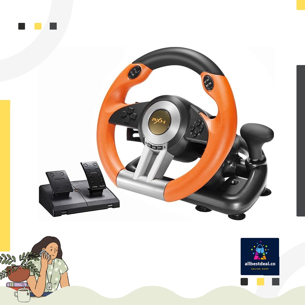 PC Racing Wheel,PXN V3II 180 Degree Universal Usb Car Sim Race Steering ...