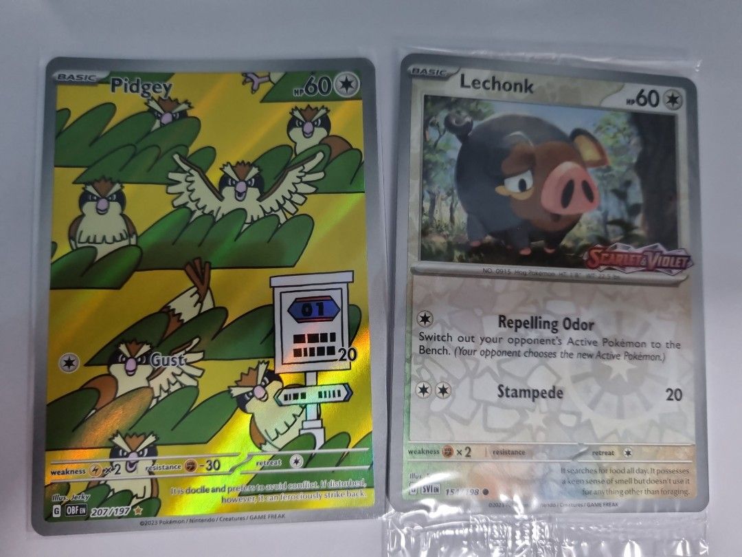 Pidgey IR, Lechonk Promo, Video Gaming, Video Games, Others on Carousell