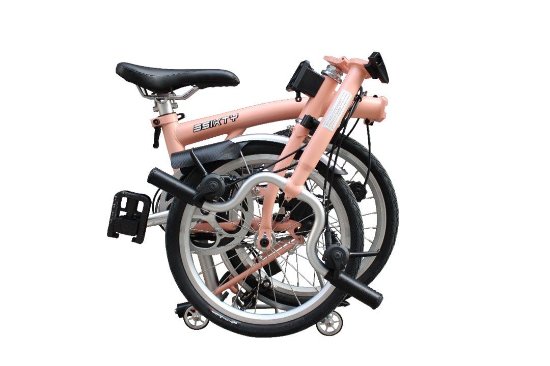 Pink 3sixty trifold bicycle 16 inch folding bike foldie pikes, Sports ...