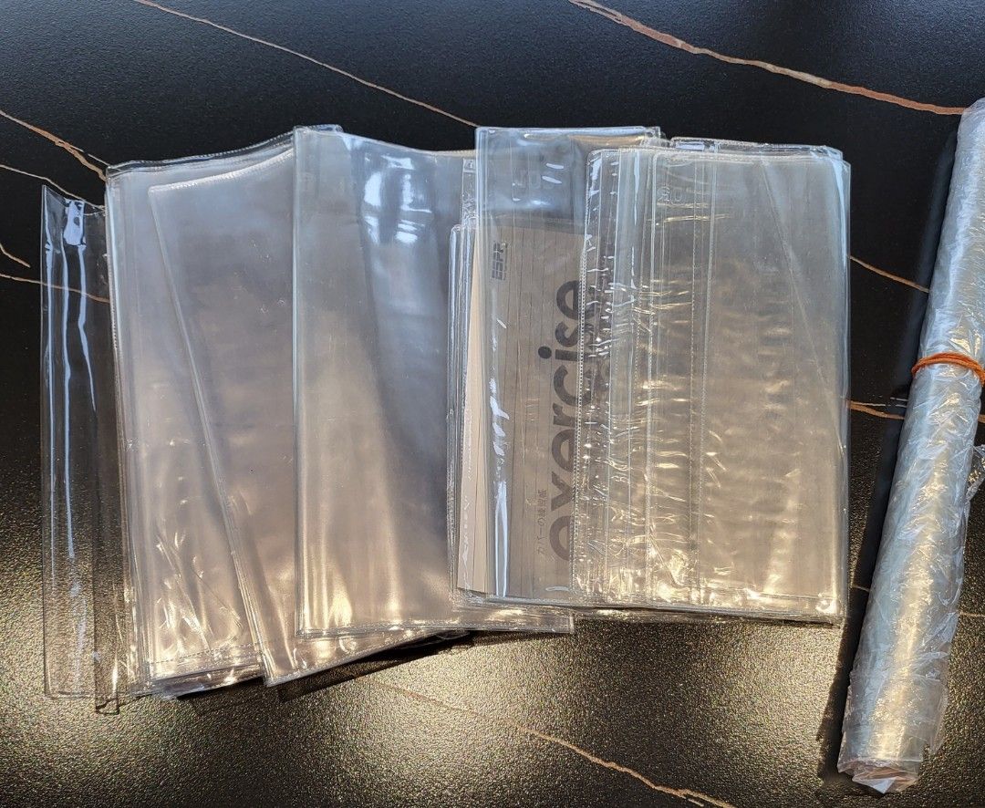 Plastic book covers -different sizes, Hobbies & Toys, Stationery ...