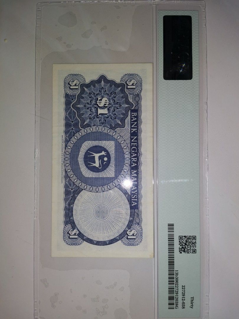 PMG Grading 4th Series Malaysia Banknote 1 Ringgit, Hobbies & Toys ...