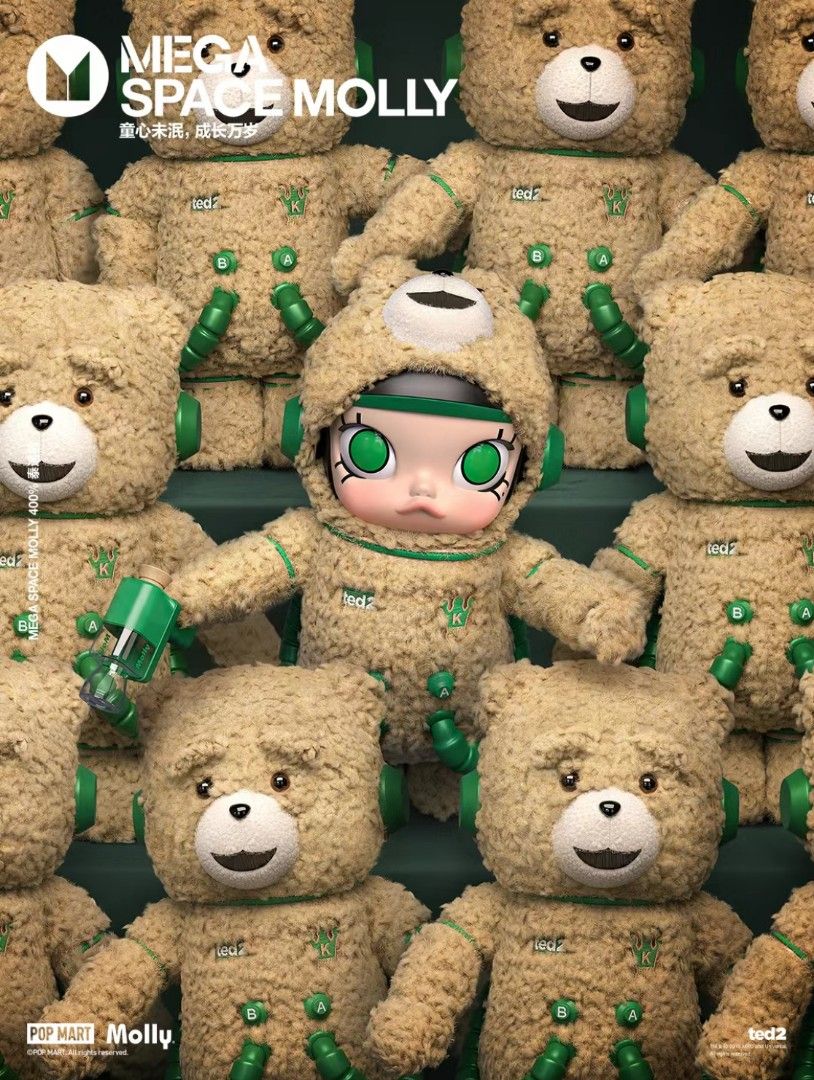 Popmart MEGA Space Molly Ted 2 400%, Hobbies & Toys, Toys & Games on ...