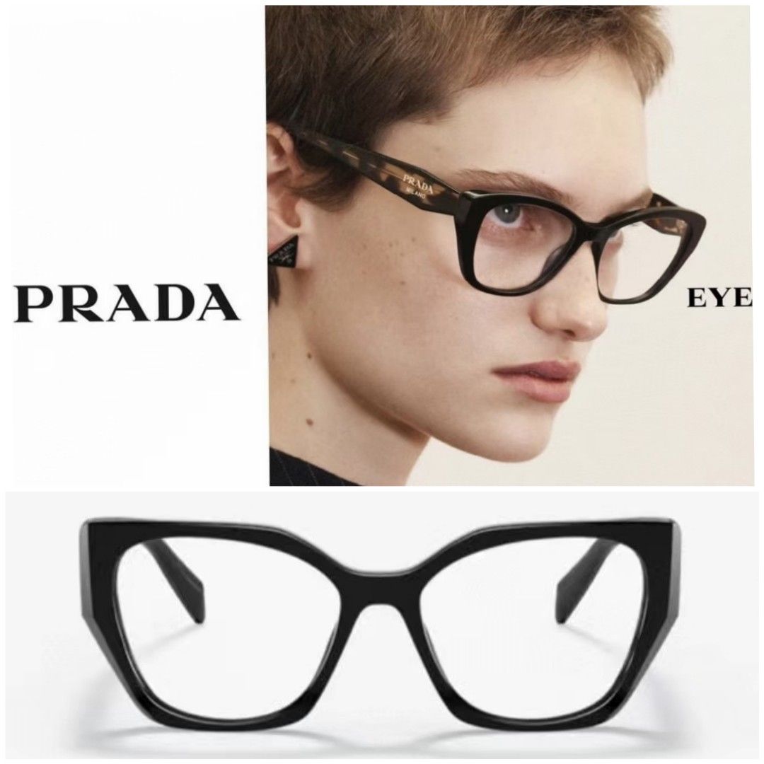 Prada eyewear vpr18w glasses bold frame, Women's Fashion, Watches ...
