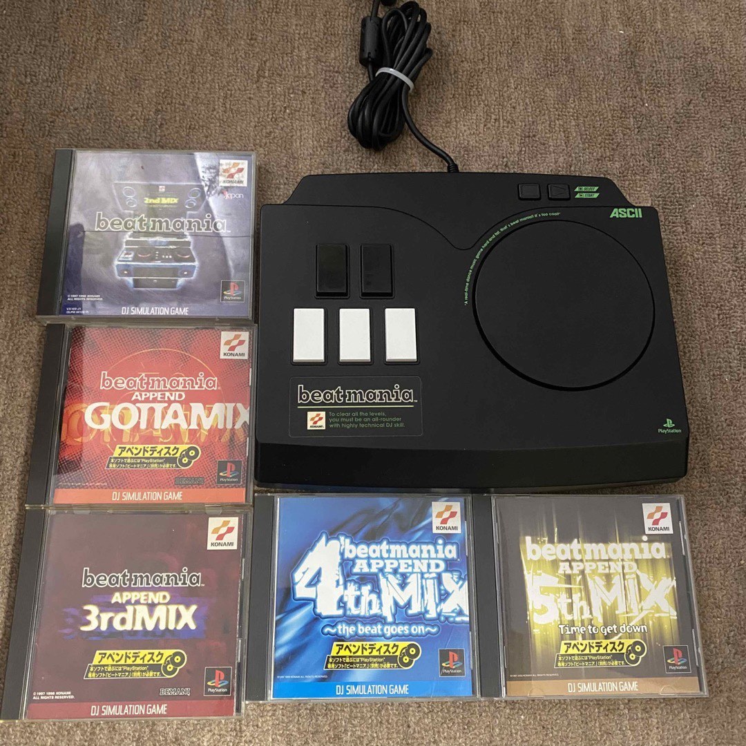 中古 日版 原裝 Playstation ps1 PS one Konami beatmania DJ Station 狂熱節拍 捽碟機 專用 ...