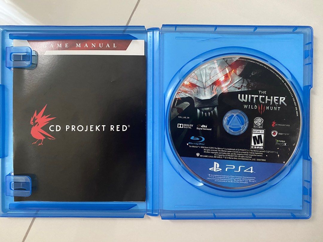 PS4 Physical Disc : The Witcher III Wild Hunt, Video Gaming, Video Game ...