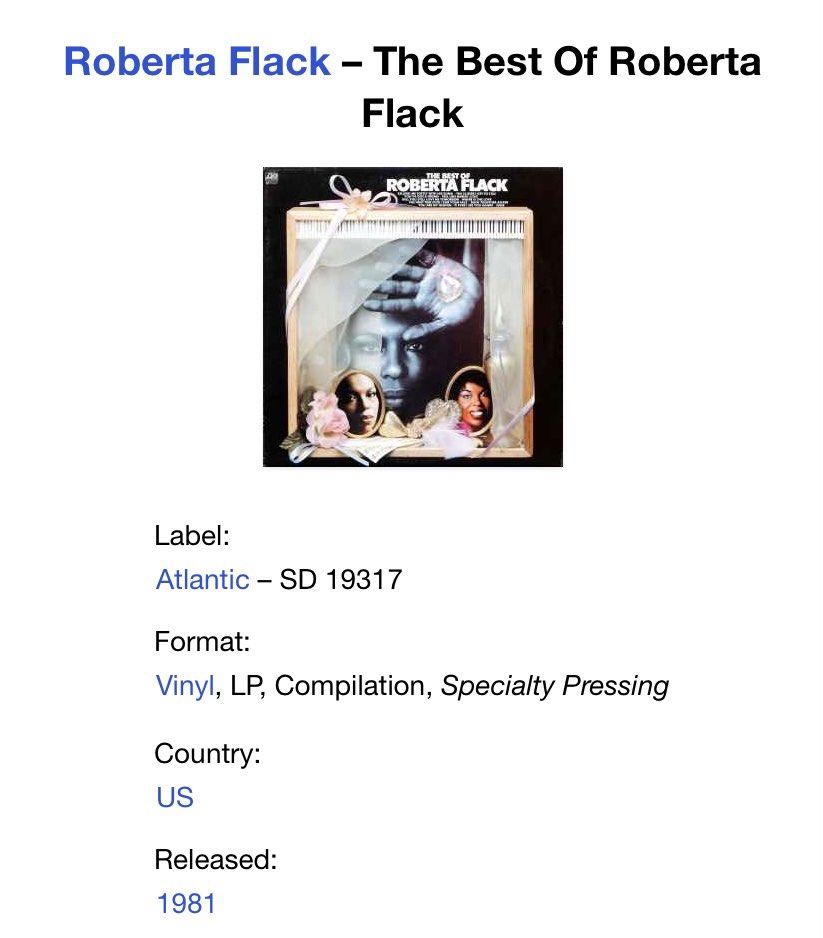 Roberta Flack Greatest - Vinyl Record LP, Hobbies & Toys, Music & Media ...