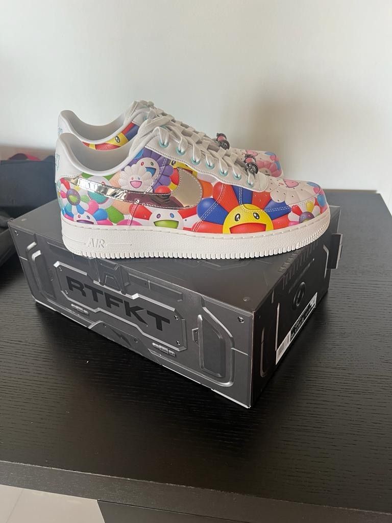 LIMITED EDITION: RTFKT x Nike Air Force 1 - Murakami Drip (including T ...
