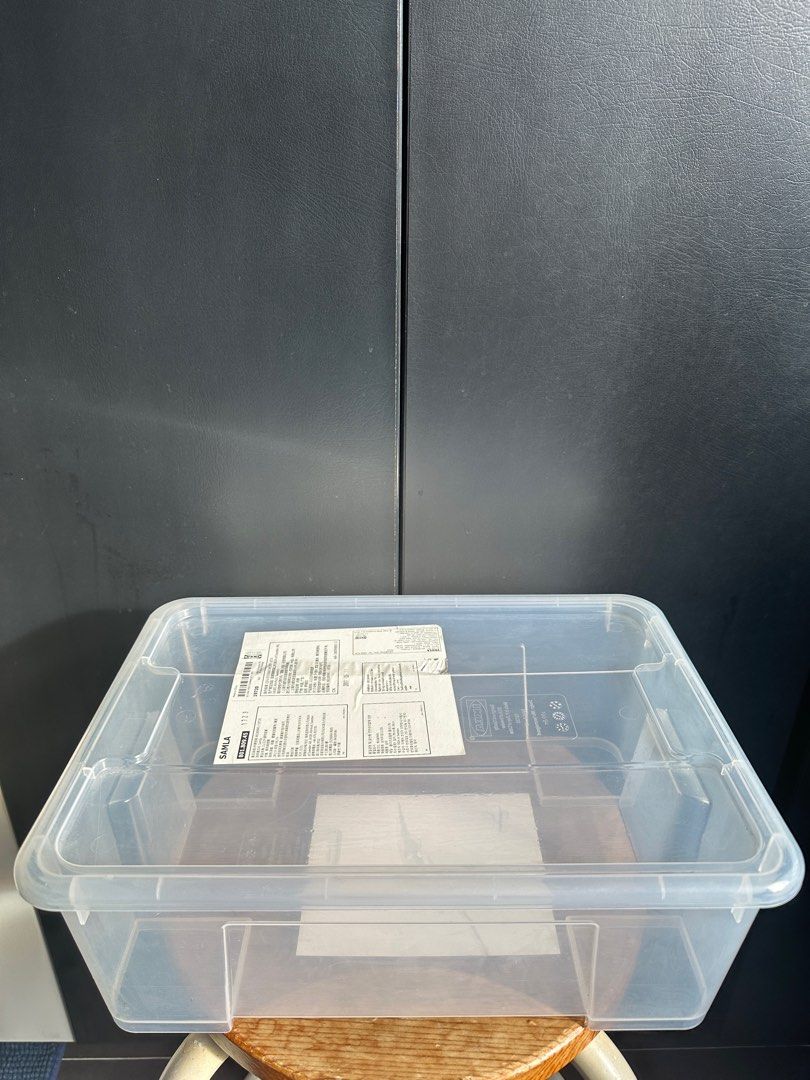 SAMLA IKEA storage box with lid, Furniture & Home Living, Home ...