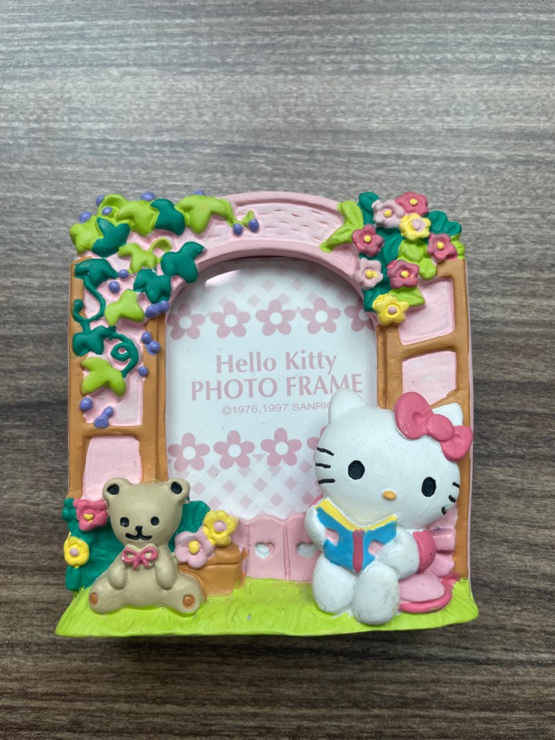 Sanrio original hello kitty vintage 1997 photo frame ceramic, Furniture ...