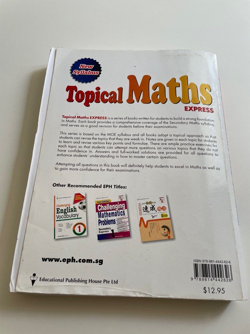 Sec 1 Topical Math Express, Hobbies & Toys, Books & Magazines ...