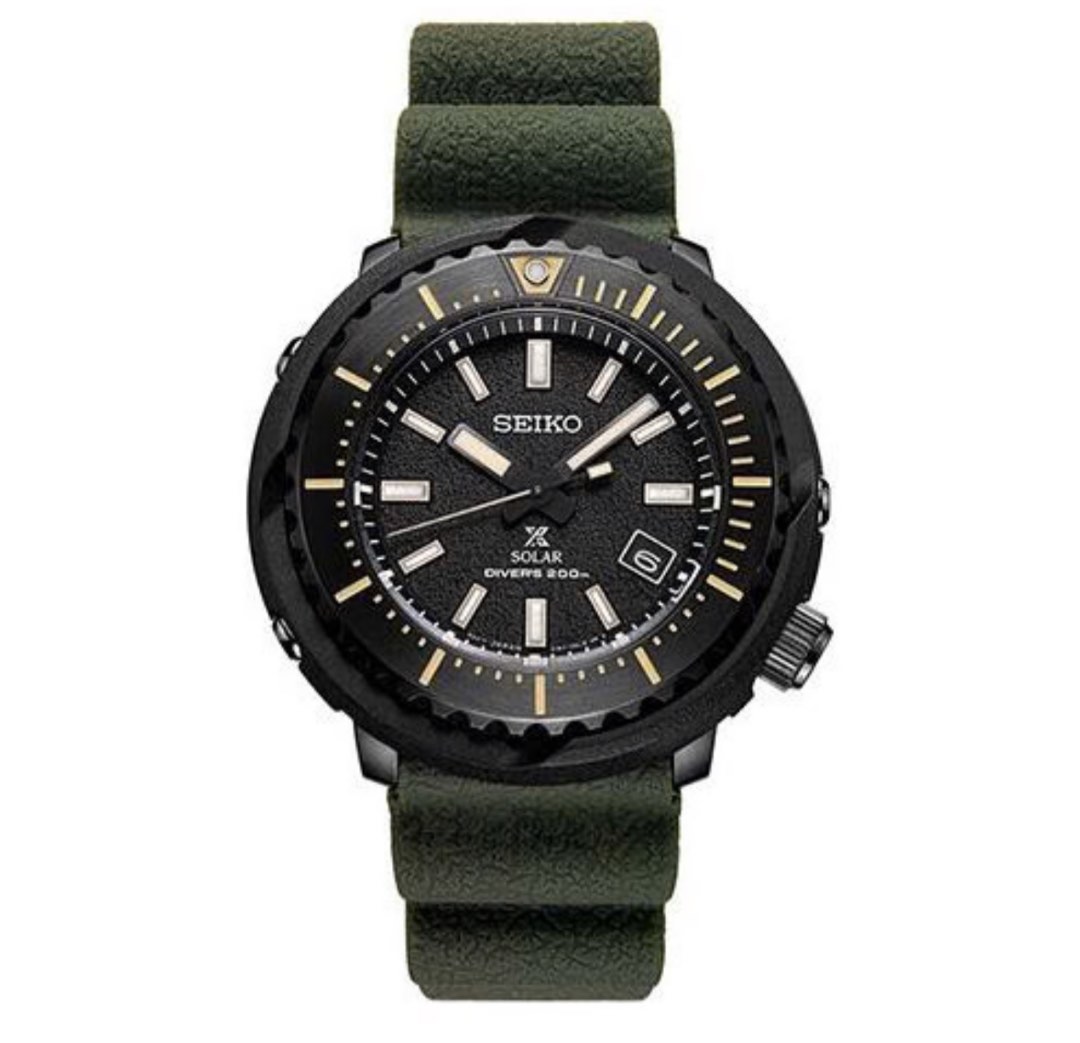 Seiko Prospex Solar Diver's Dark Grey Silicon Strap Watch SNE543P1, Men's Fashion, Watches ...