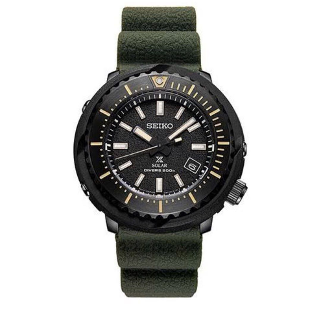 Seiko Prospex Solar Diver's Dark Grey Silicon Strap Watch SNE543P1, Men ...