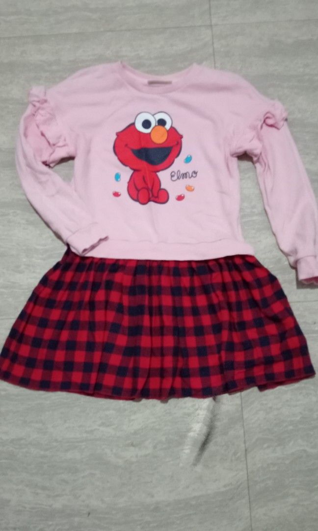 Sesame street elmo dress, Babies & Kids, Babies & Kids Fashion on Carousell