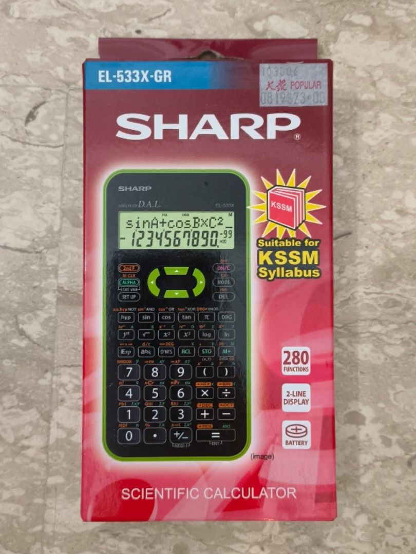 Sharp EL-533X Scientific Calculator, Hobbies & Toys, Stationery & Craft ...