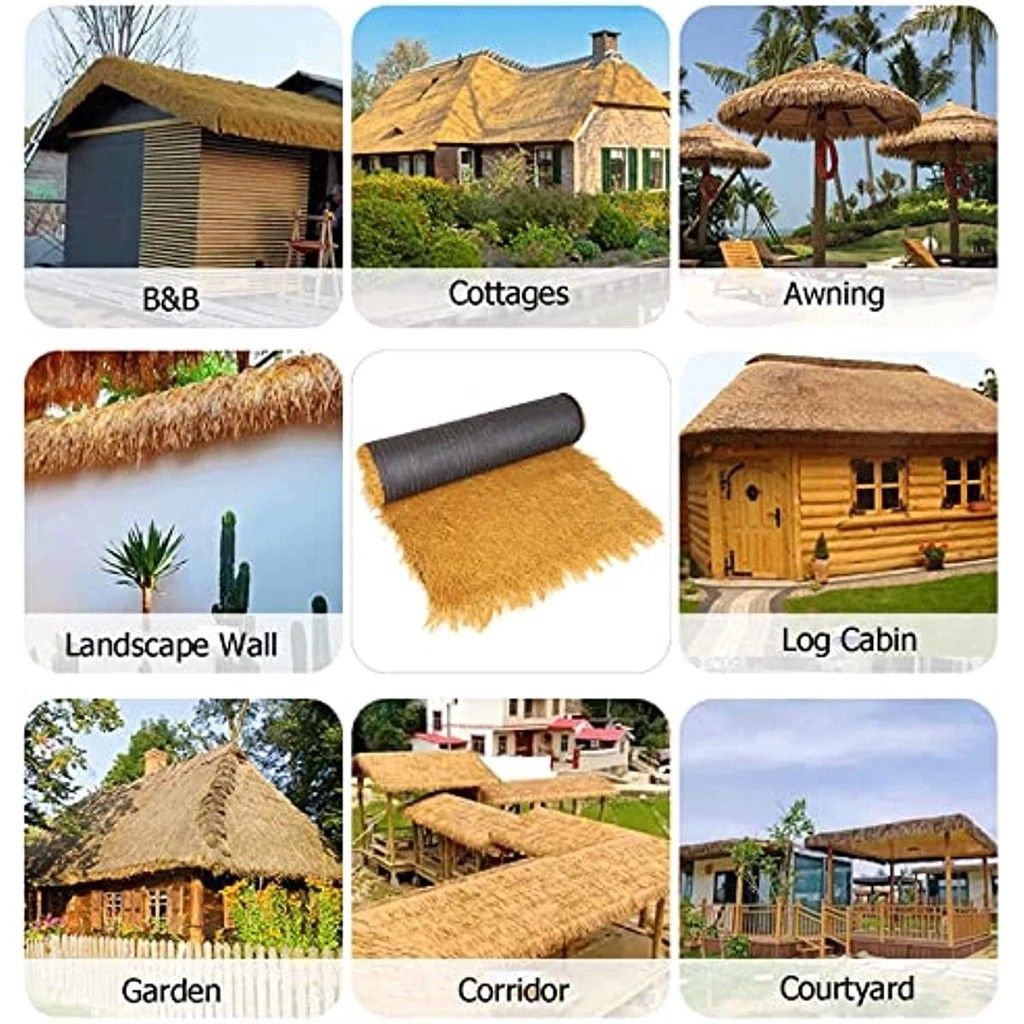 Simulation thatch roof straw plastic hair grass agro-paradise scenic ...