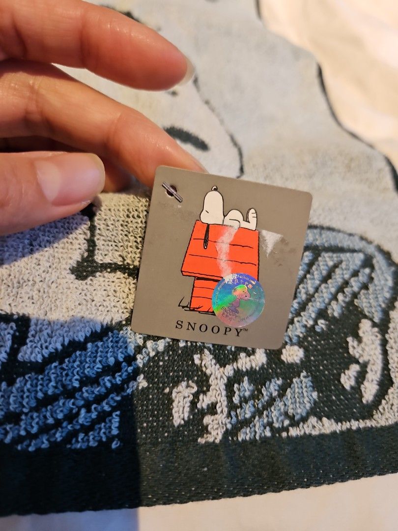 Snoopy hand towel, Furniture & Home Living, Bedding & Towels on Carousell