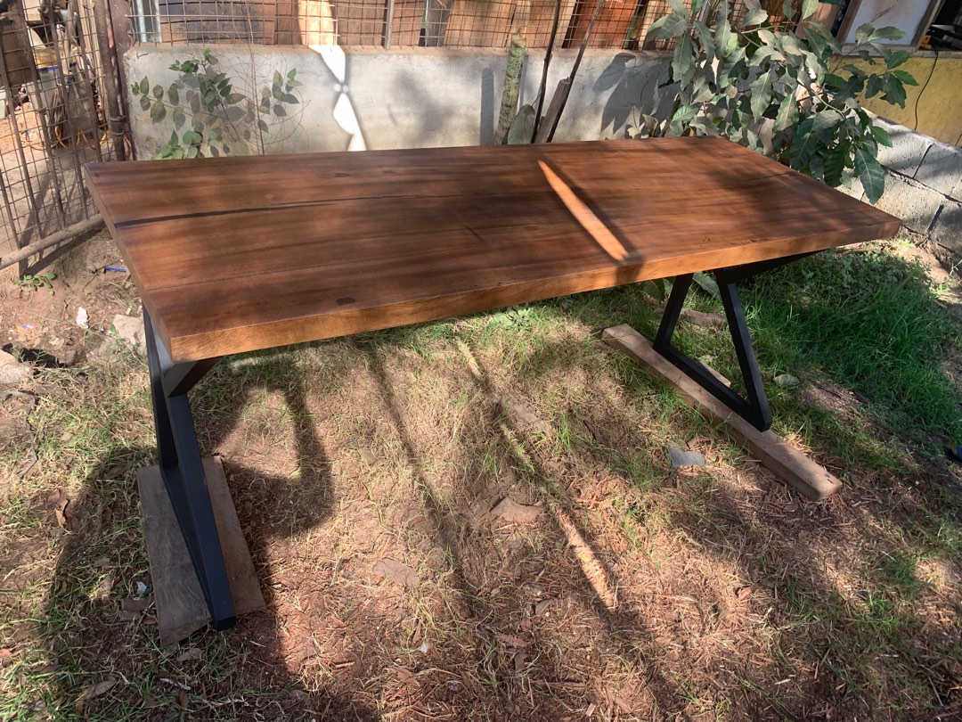 Solid Acacia Computer Table Desk 6x2ft, Furniture & Home Living ...