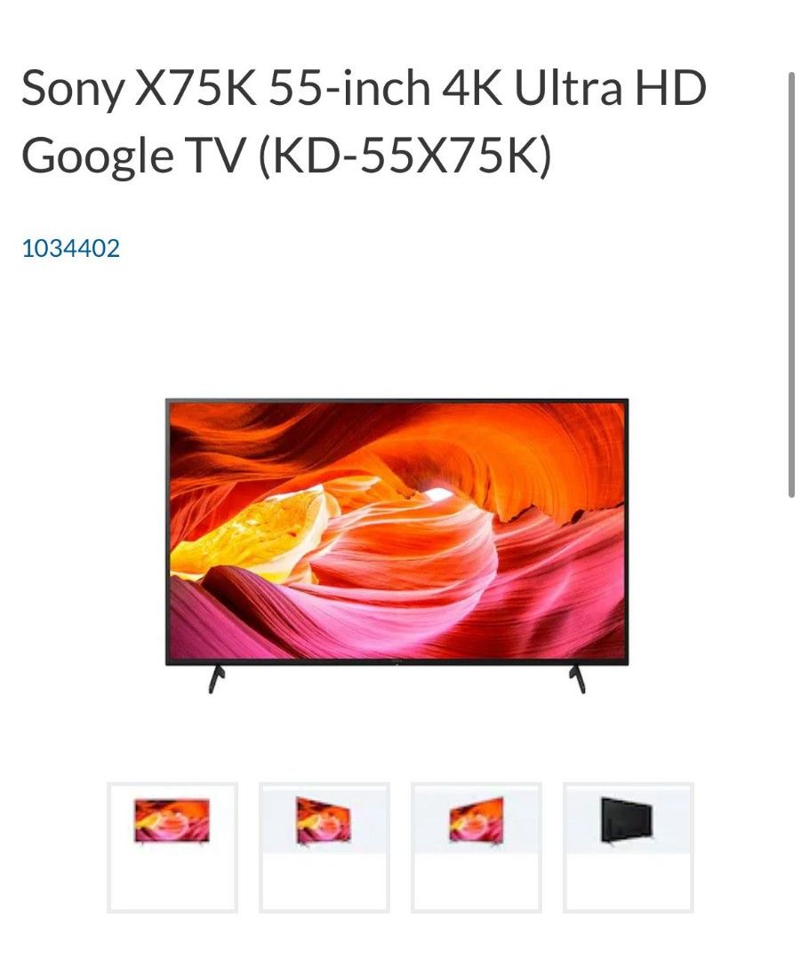 Sony KD-55X75K 4K ultra HD Android TV Dec-23, TV & Home Appliances, TV ...