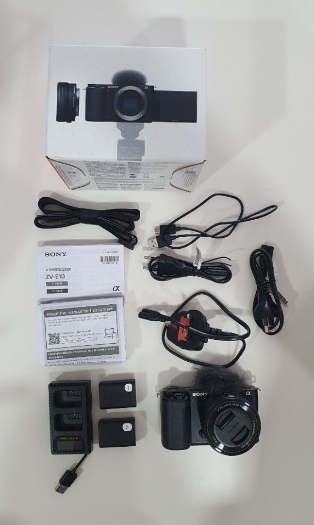 Sony ZV-E10 with mic windscreen cover, Photography, Cameras on Carousell