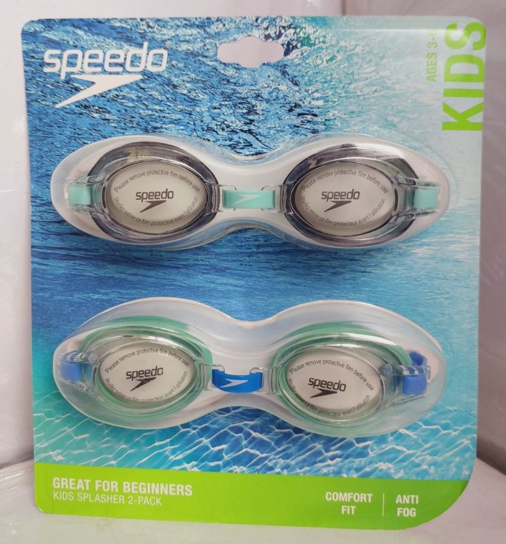 Speedo Goggles Kids 2-Pack Splasher Ages 3-6 NewUSA, Sports Equipment ...