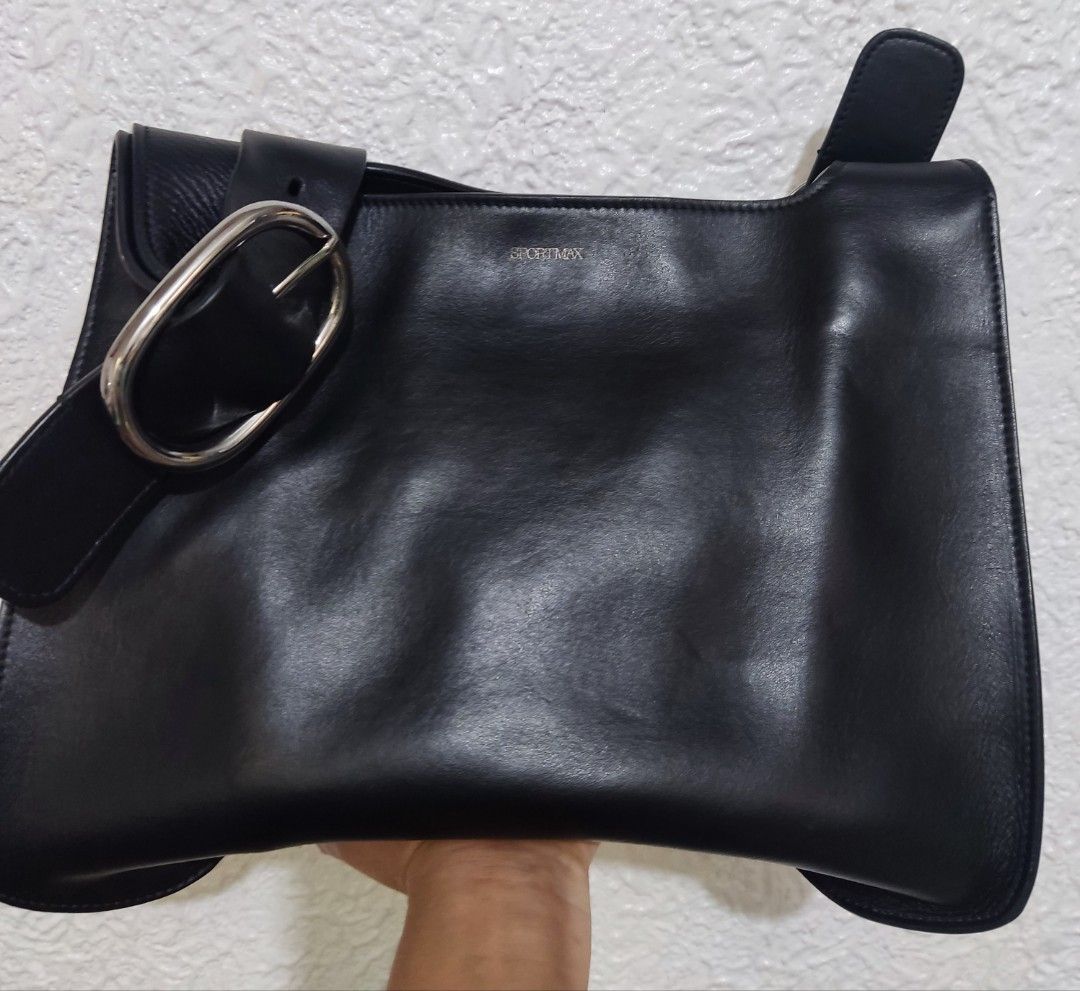 Sportmax Pure Leather Bag, Luxury, Bags & Wallets on Carousell