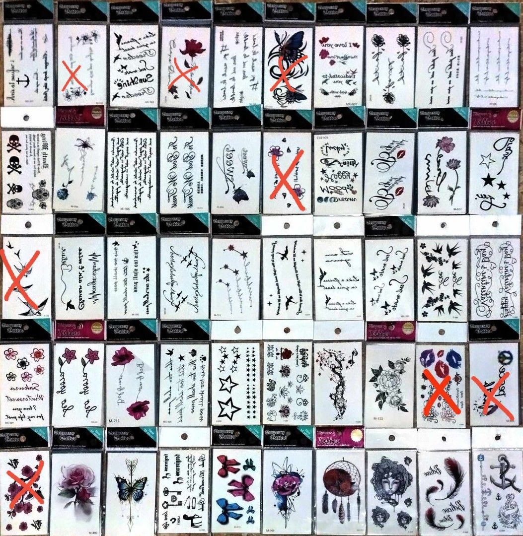 Sticker tattoo minimalist size, Hobbies & Toys, Stationary & Craft, Art ...
