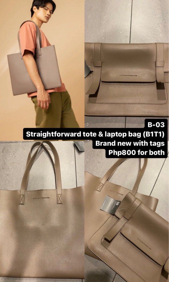 Straightforward tote and laptop bag, Women's Fashion, Bags & Wallets ...