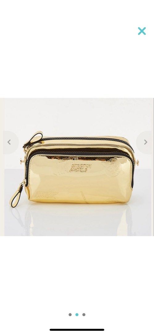 Stretch Angels gold bag, Women's Fashion, Bags & Wallets, Shoulder Bags ...