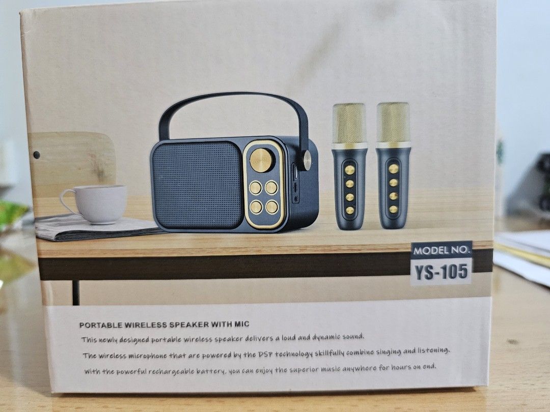 SU-YOSD YS-105 Dual Microphone Wireless Karaoke Speaker, Audio ...