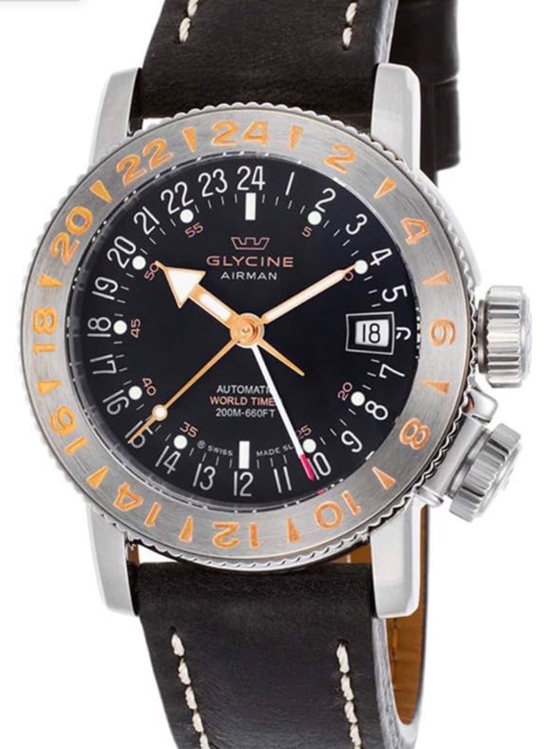 Swiss automatic GMT glycine air man, Luxury, Watches on Carousell