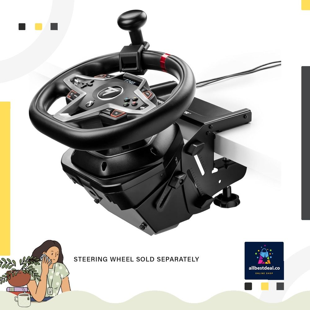 Thrustmaster SimTask Steering Kit, Adjustable Clamp and Spinner Knob, for Truck and Farm ...